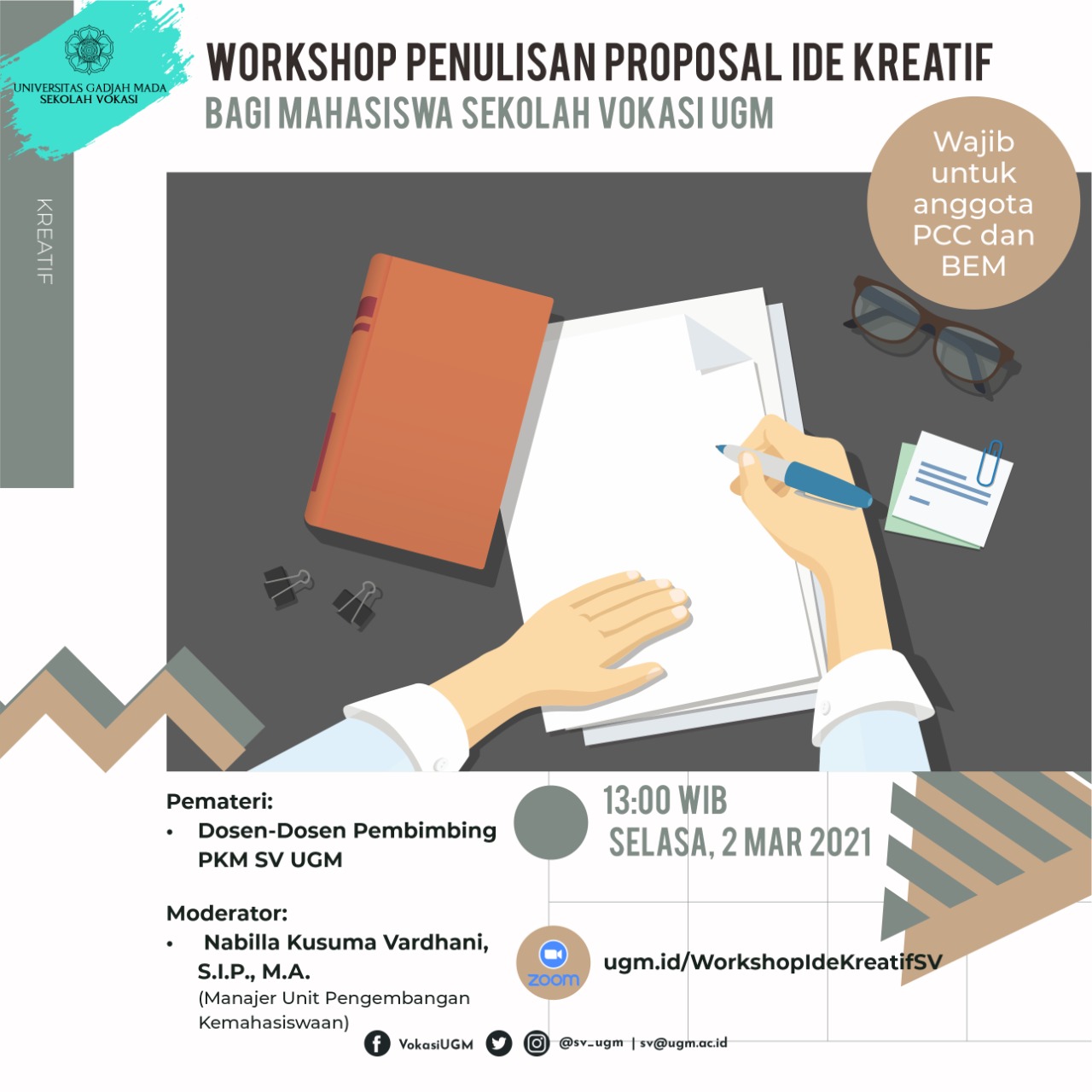 Workshop Penulisan Proposal Ide Kreatif SV UGM – D4 SIG UGM